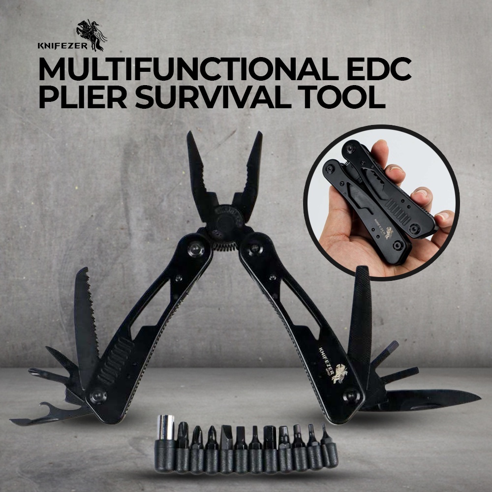 Jual Tang Multifungsi KNIFEZER Plier Survival Tool Stainless Steel ...