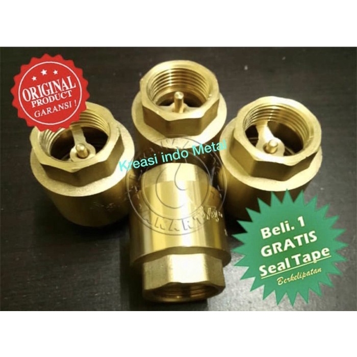 Jual 3/4" Tusen klep Kuningan Drat Tuzen /Tosen 3/4 inch DN20 20 Screw ...