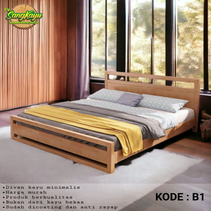 Jual Dipan tempat tidur modern minimalis divan kasur kayu ranjang kayu ...