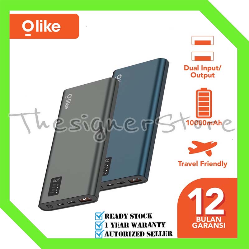 Jual Olike P2 PowerBank 10000 mAh Fast Charging 3A Dual Output Port USB ...