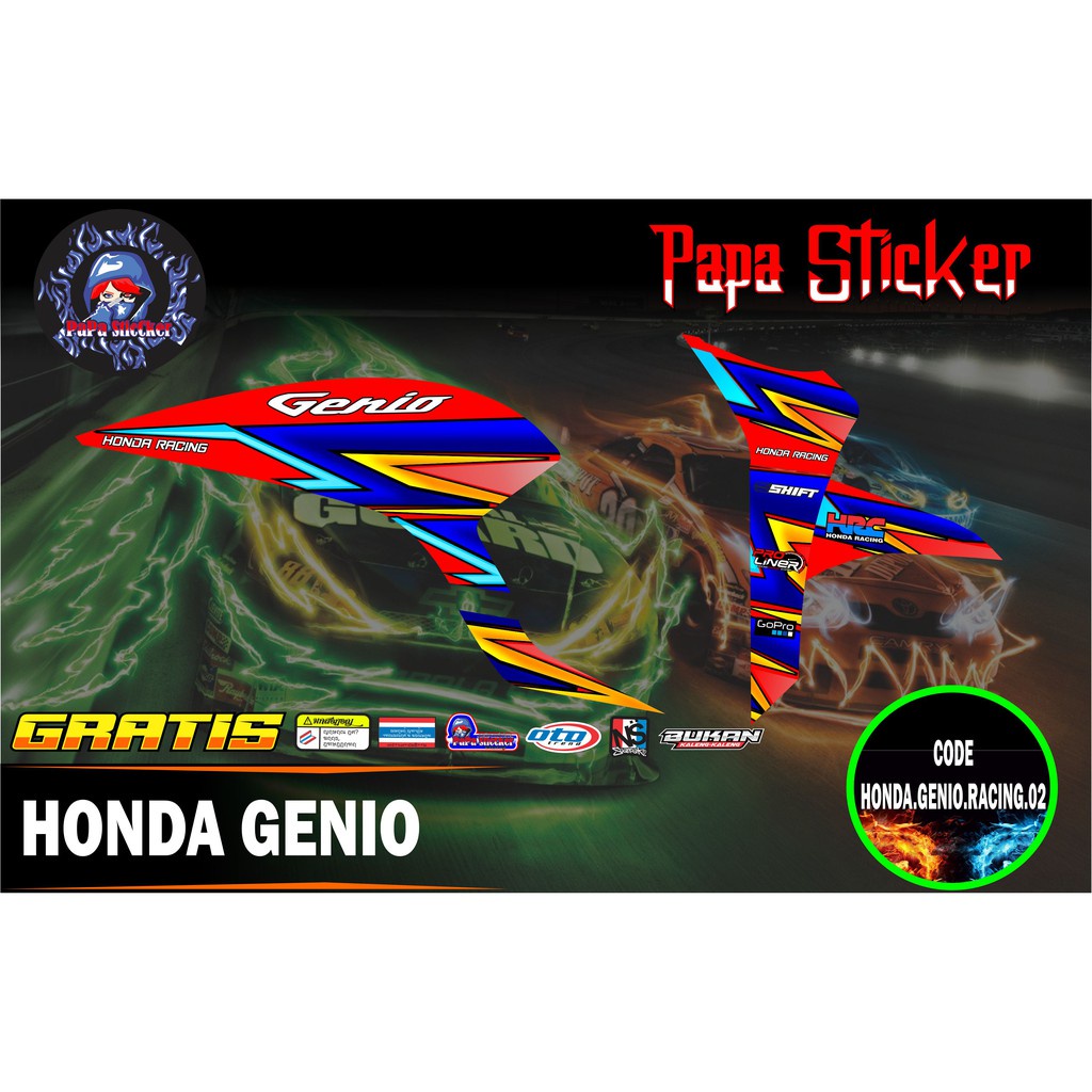 Jual striping stiker honda genio decal honda genio variasi genio ...