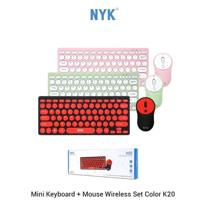 Jual Keyboard & Mouse Wireless NYK Supreme K20 | Shopee Indonesia