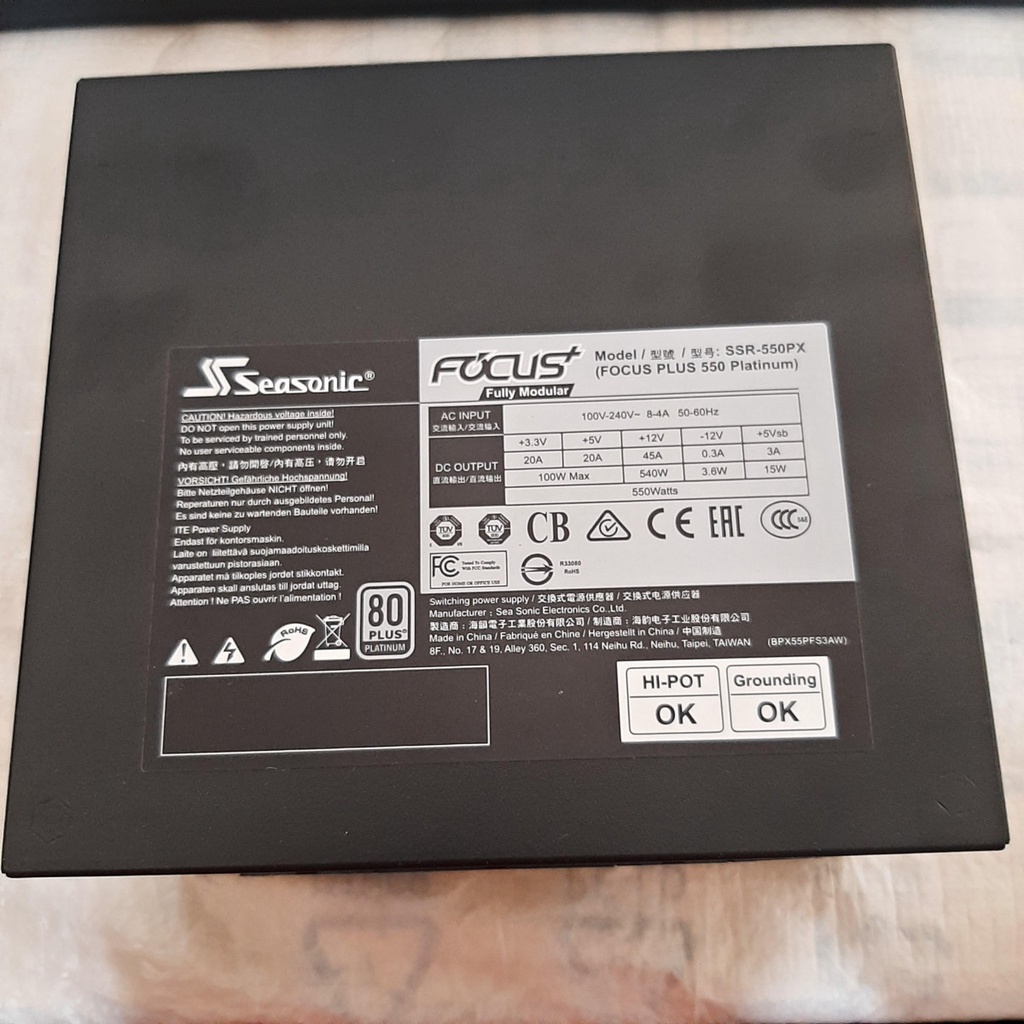 Jual Power Supply Rusak Seasonic SSR-550PX Focus Plus 550W Platinum ...