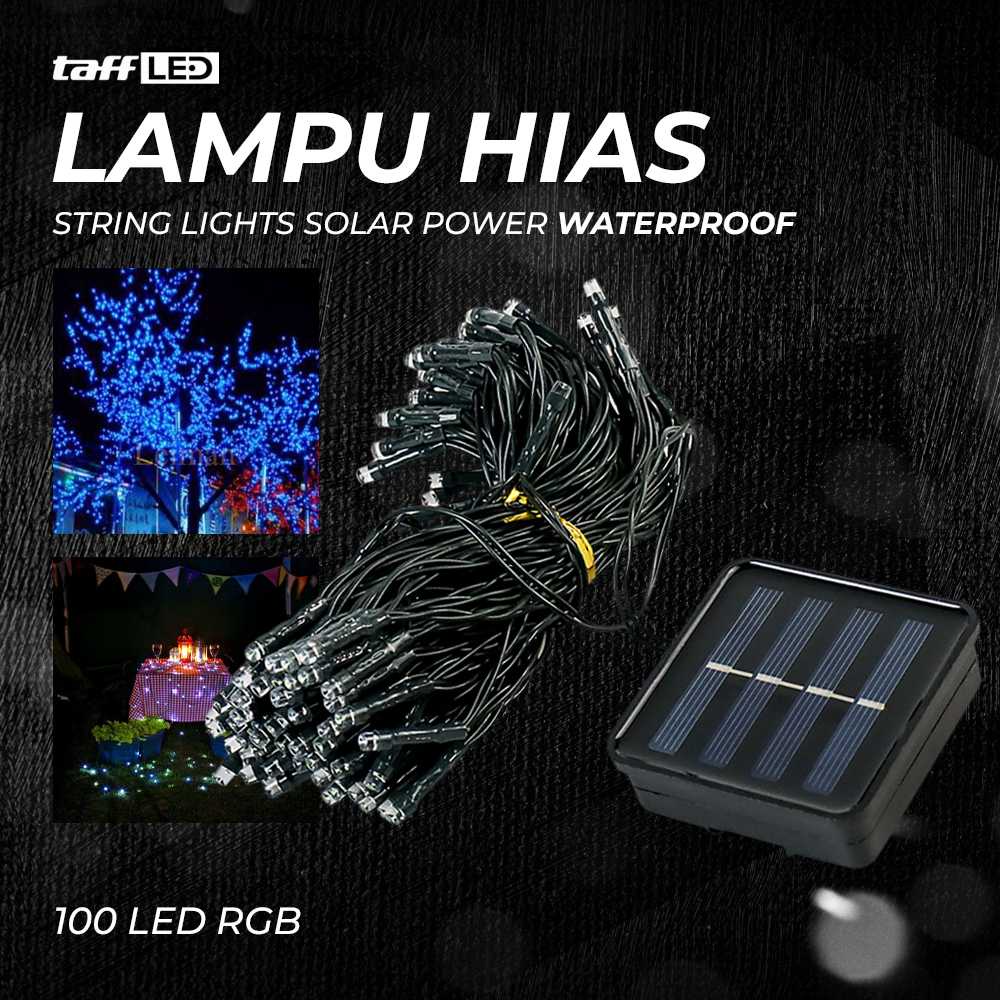 Jual Lampu Hias LED String Lights Solar Power Waterproof 100 LED RGB ...