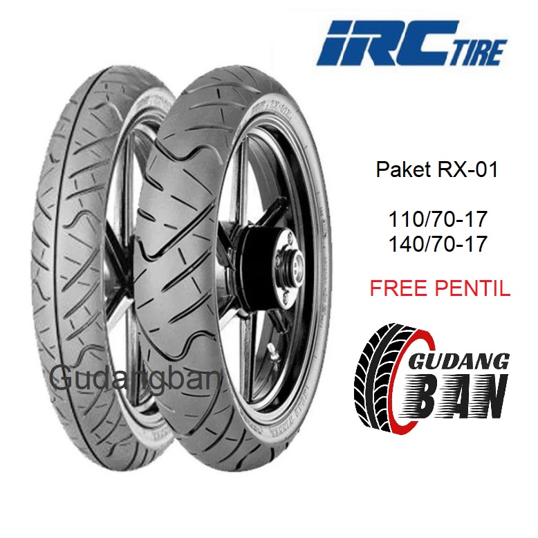 Jual RX01 !!! ( PAKET 2 BAN ) 110 70 17 dan 140 70 17 IRC RX 01 Ban luar Motor Ninja Tubeless ...