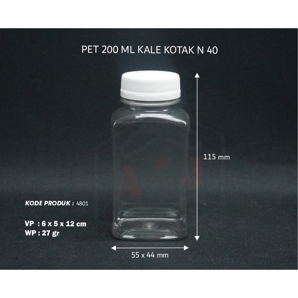 Jual Botol obat 200 ml Kotak Natural / Botol kapsul / Botol Obat / kale ...