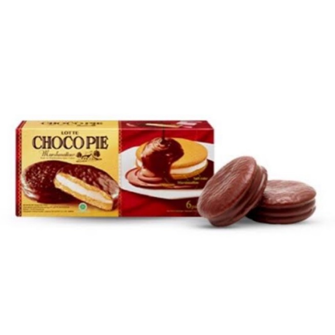 Jual LOTTE CHOCO PIE MARSHMALLOW 28GR gram CHEESE CHOCOLATE COKLAT KEJU ...