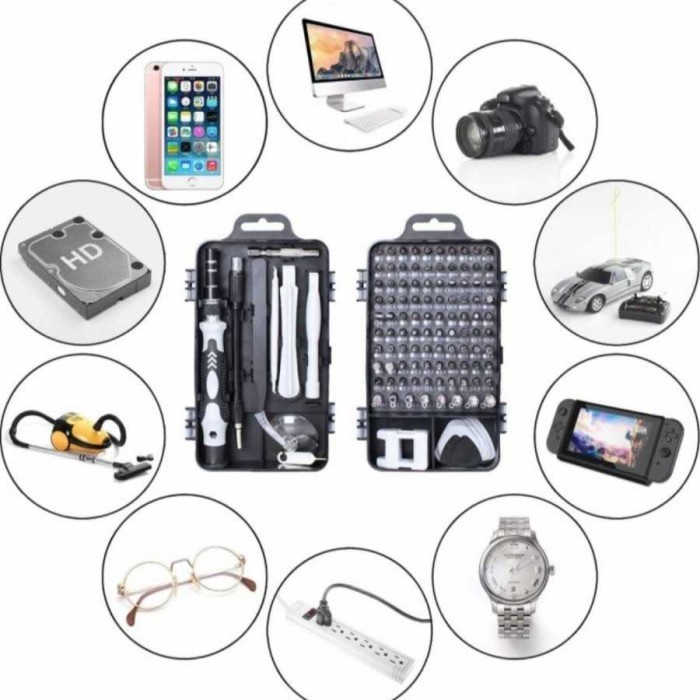 Jual DFANCCIE Screwdriver 115in1 Obeng Set Reparasi Servis Hp Laptop ...