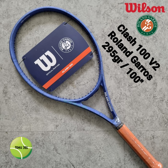 Jual Raket Tenis Wilson Clash 100 V2 Roland Garros RG ( 295gr / 100 ...