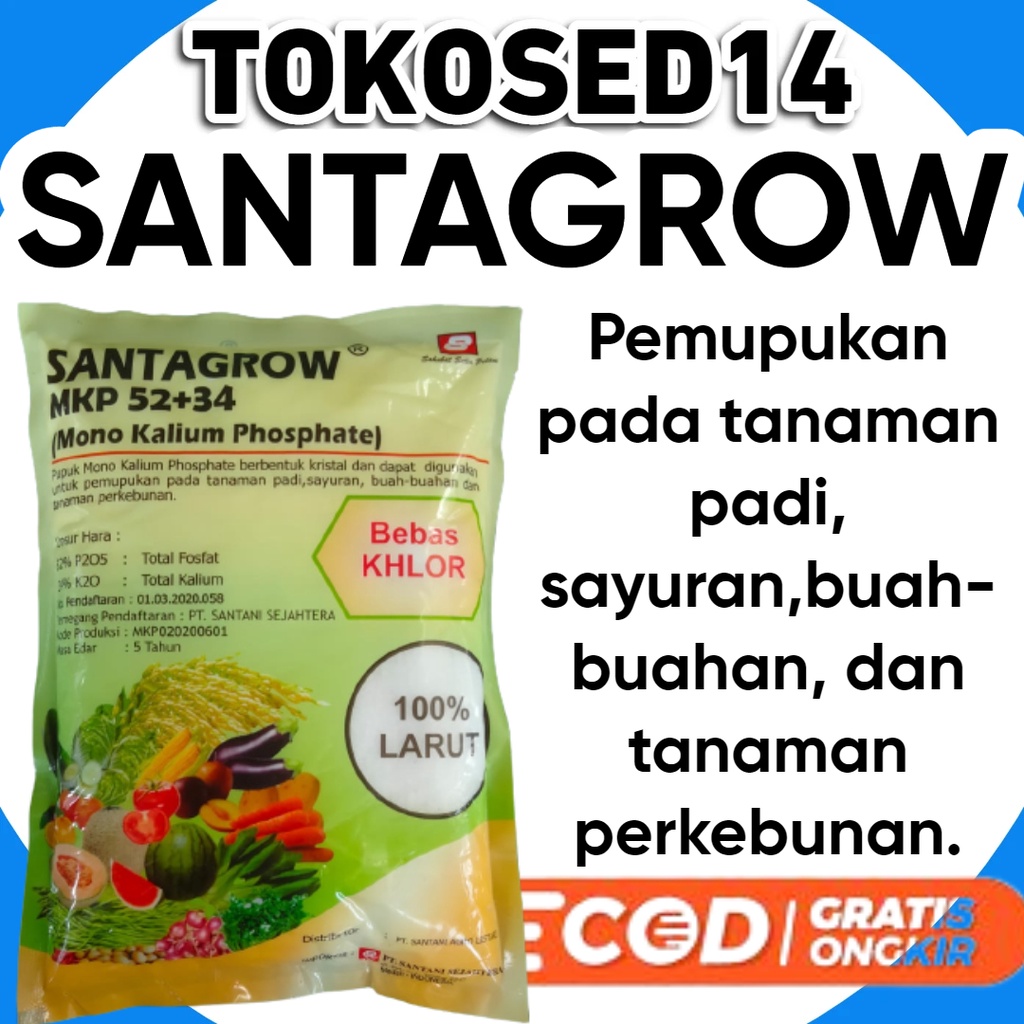 Jual pupuk santagrow MKP kalium fosfat santani | Shopee Indonesia