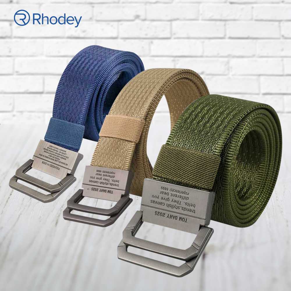 Jual Rhodey Craftman Tali Ikat Pinggang Pria Canvas Buckle Belt - B1030 ...
