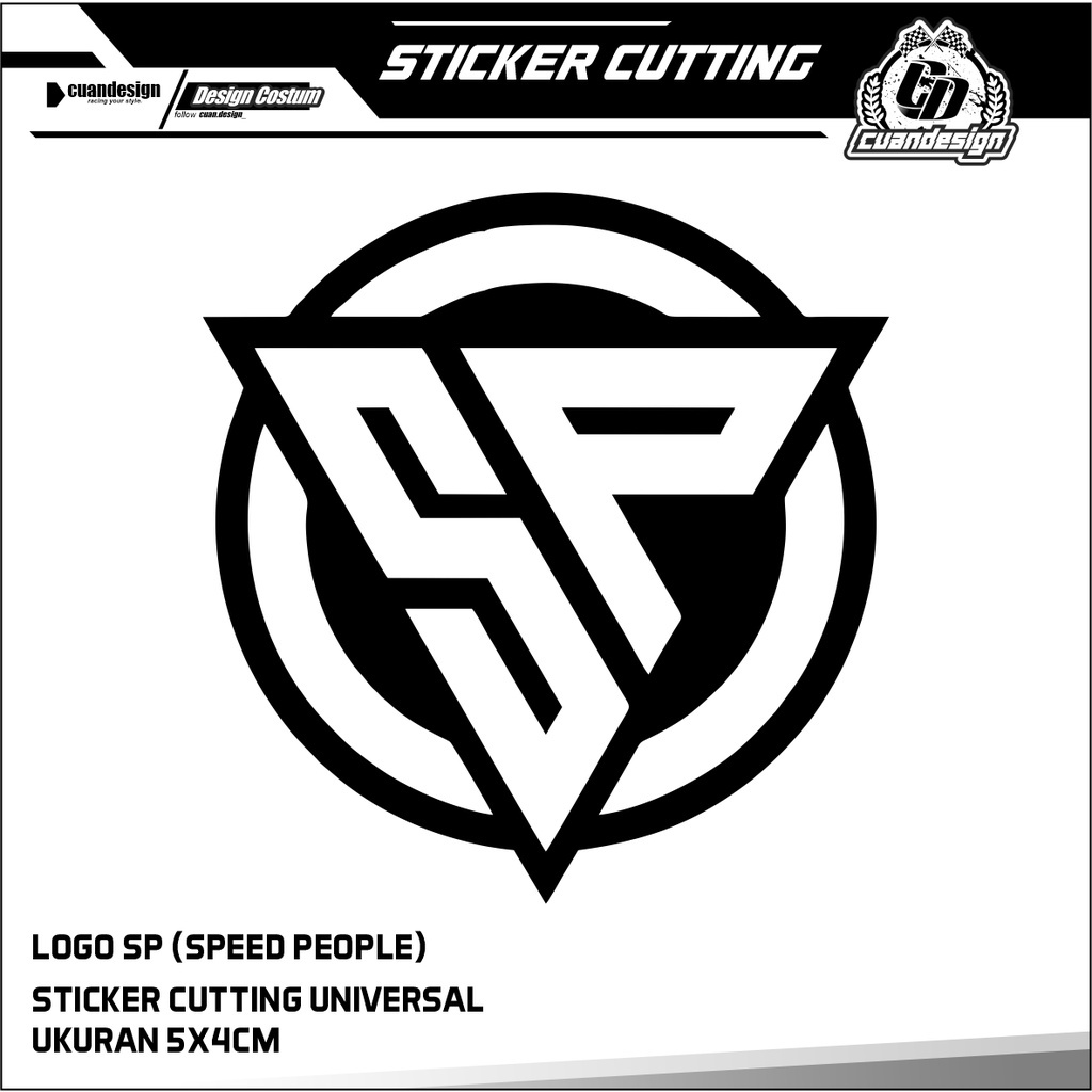 Jual STIKER SP STICKER SPEED PEOPLE CUTTING UNTUK DI MOTOR LAPTOP MOBIL ...