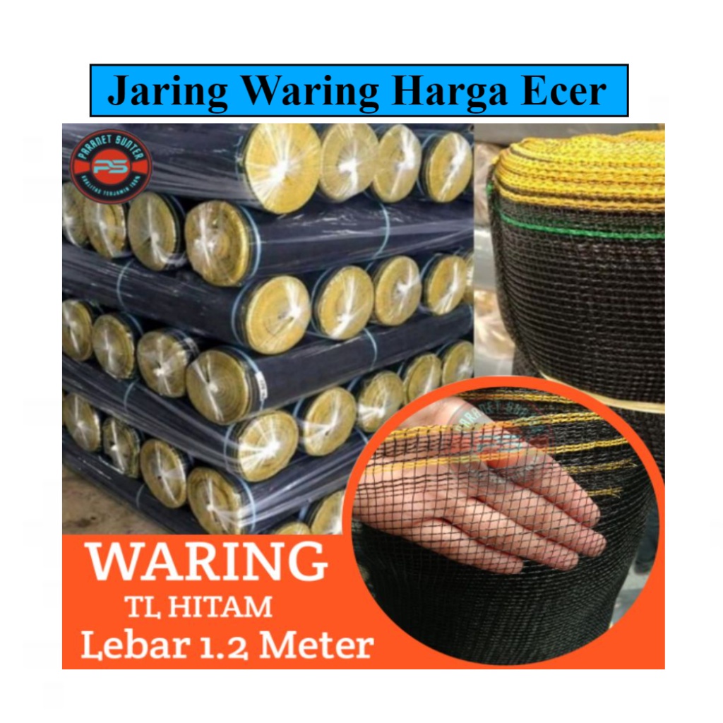 Jual Jaring Waring TL Hitam/ Jaring Pagar Ayam/ Jaring Kandang/Jaring ...