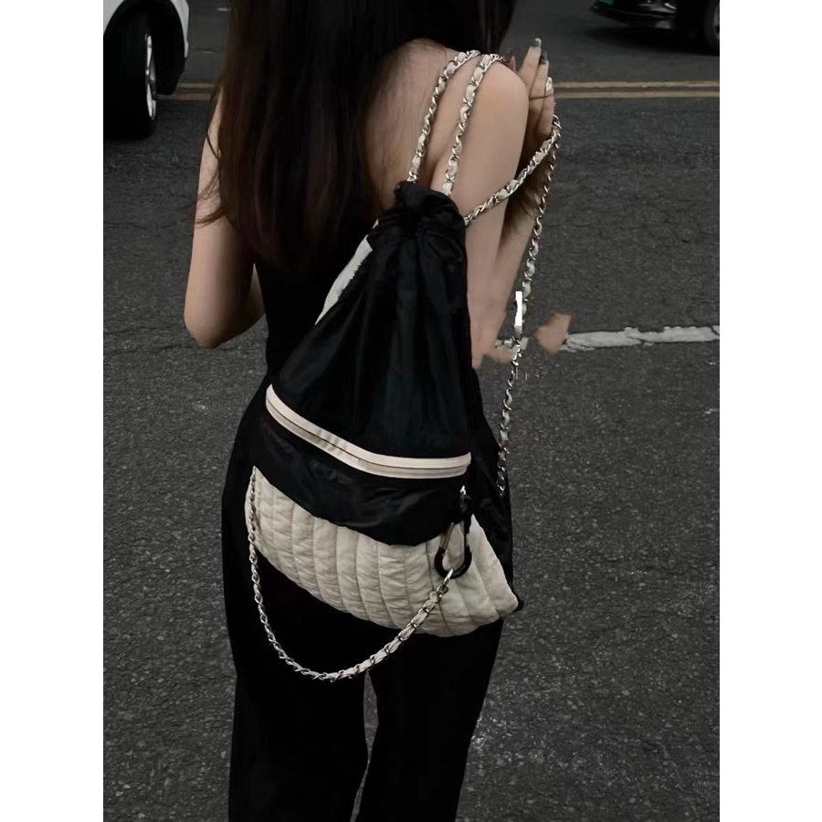 Jual [ COD ] Aroana Bag tas Ransel wanita dengan bahan nilon dua warna ...