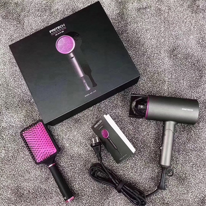Jual PRITECH Hair Dryer Portable Foldable Negative Ion 1400W High Power ...