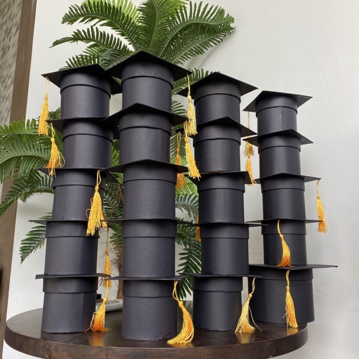 Jual Bloom Box Topi Wisuda / Graduation Kotak Bunga Bulat - Box 10x10 ...