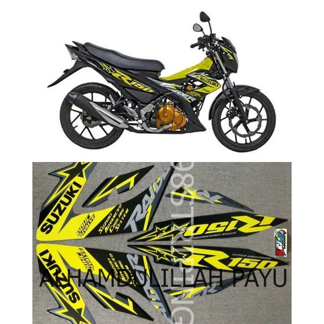 Jual STIKER SATRIA F FU RAIDER KUNING TAHUN 2015 STRIPING LIS STANDAR ...