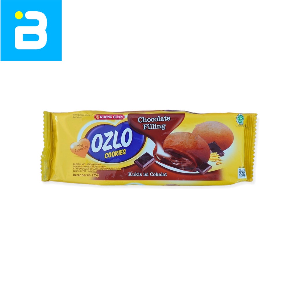 Jual Khong Guan Ozlo Cookies Chocolate Filling 125 G | Shopee Indonesia