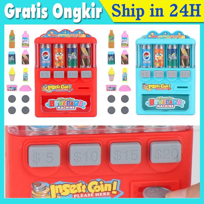Jual Mainan Anak Vending Machine Drink Mini - Mesin Minuman Otomatis ...