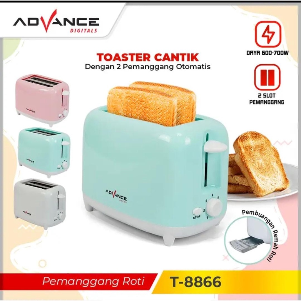 Jual ADVANCE - Pemanggang Roti Listrik Toaster Sandwich Otomatis Pop-up ...