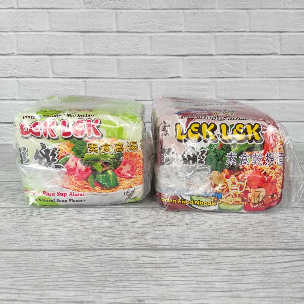 Jual Mi Lek Lek 1 pack 5 bungkus Mi Instant Vegan Vegetarian | Shopee ...