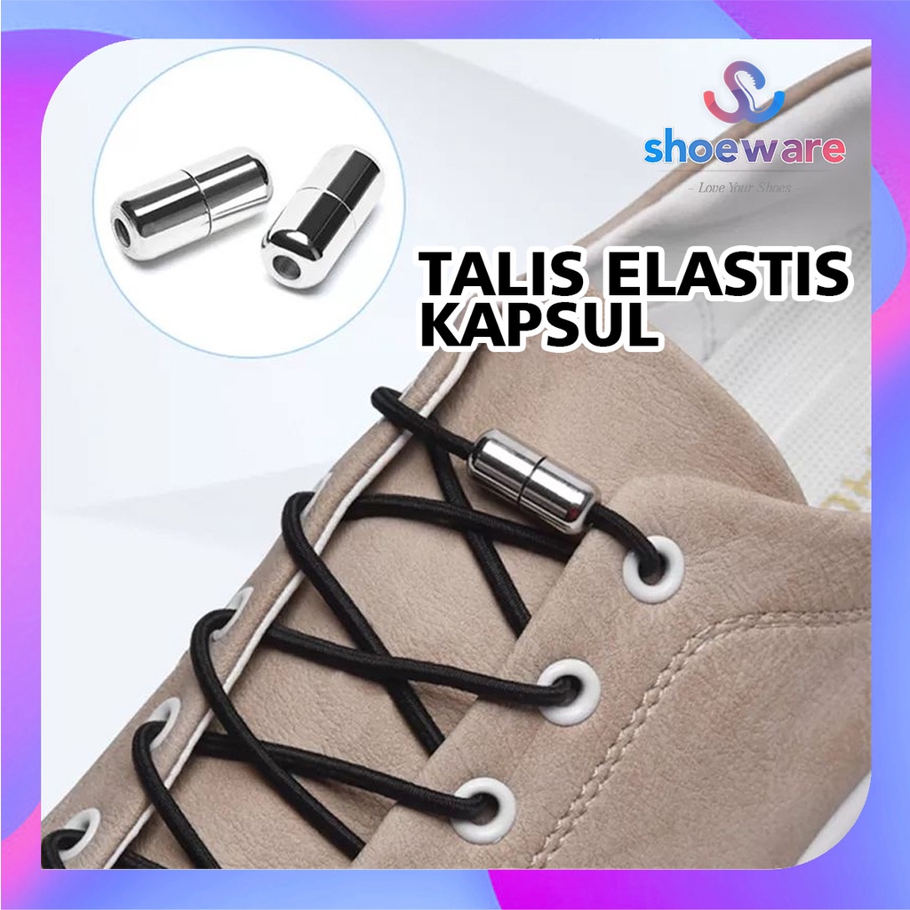 Jual tali sepatu elastis praktis dengan pengunci kapsul | Shopee Indonesia