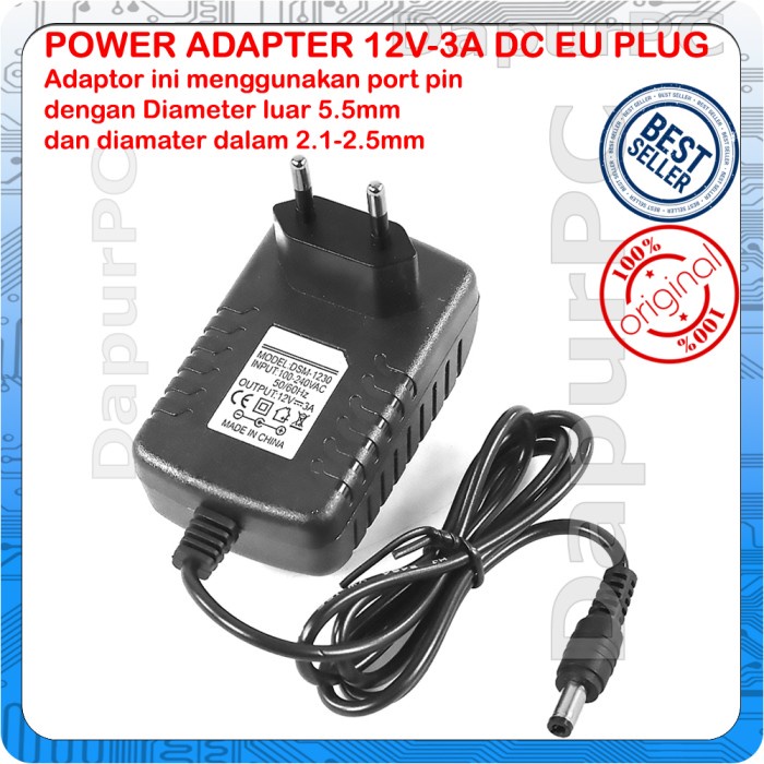 Jual Power Adaptor Listrik DC 12V 3A Power Supply | Shopee Indonesia