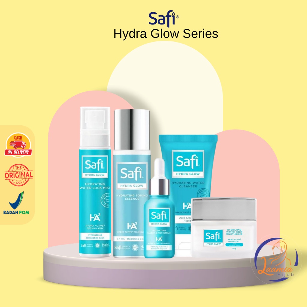 Jual Safi Hydra Glow Series Hydrating Water Cleanser | Water Bank Serum ...
