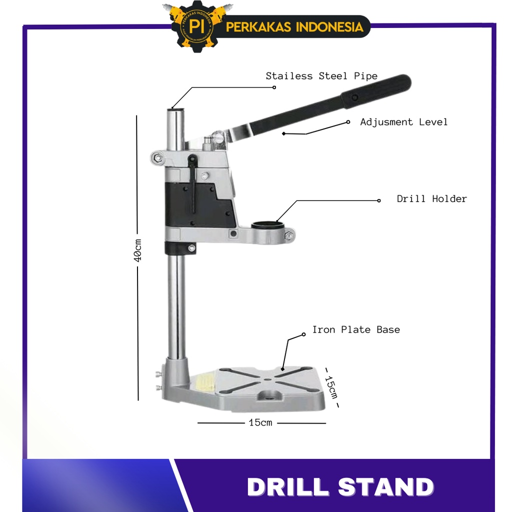 Jual Drill Stand Adapter Pengubah Mesin Bor Tangan Ke Bor Duduk Alat ...