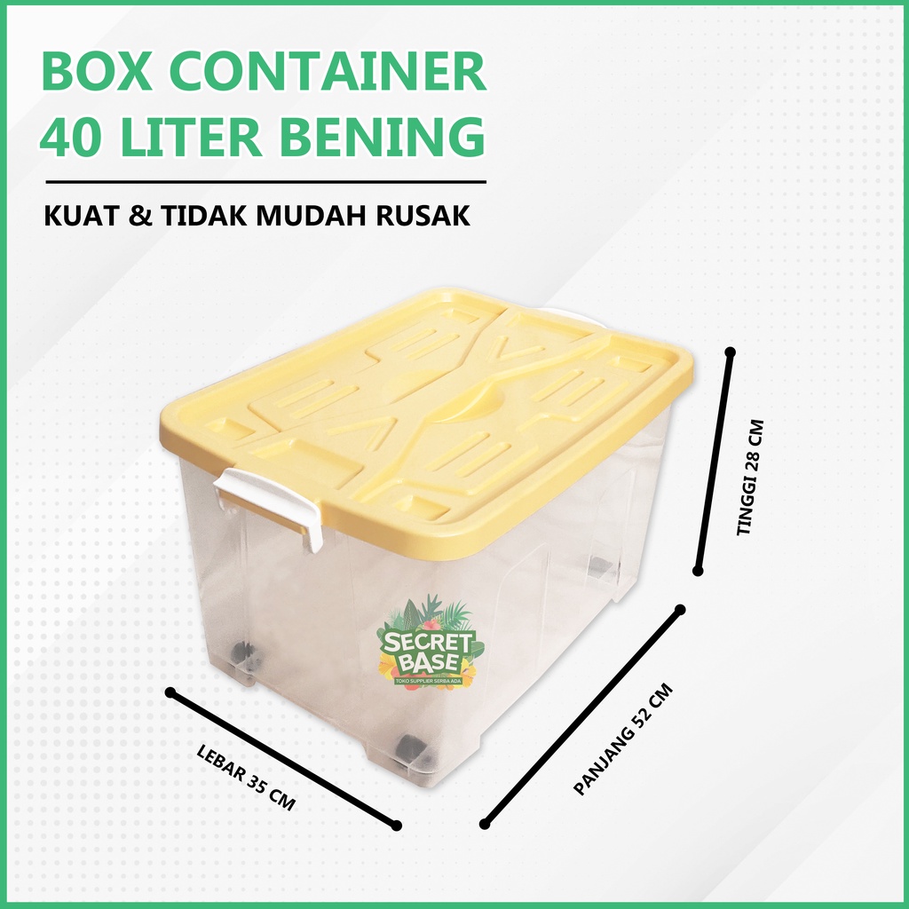 Jual BOX CONTAINER 40 LITER + RODA - Kontainer Box Plastik / Container ...