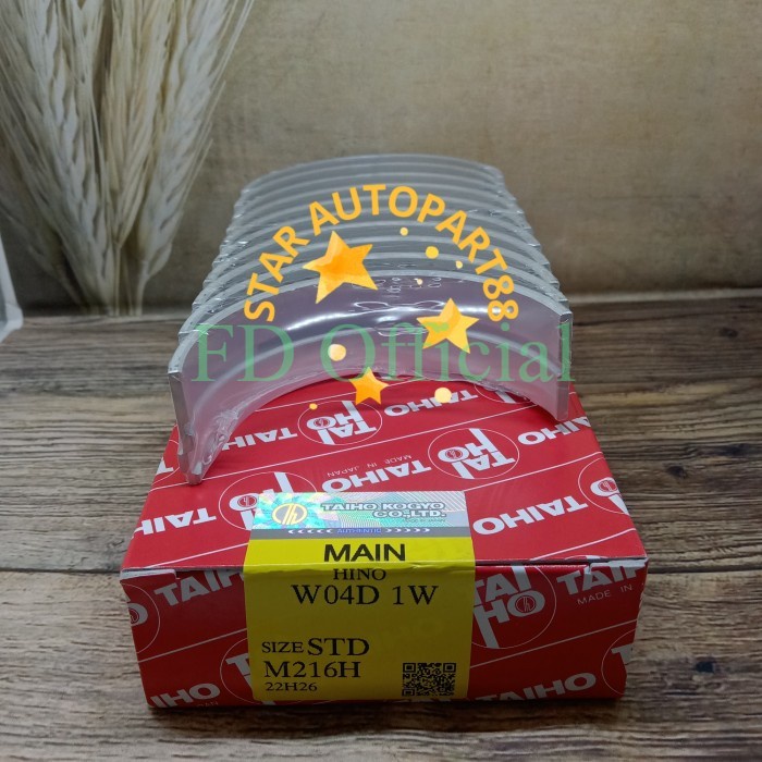 Jual Metal Duduk Main Bearing Hino Dutro HT130 HT125 STD Taiho Japan ...