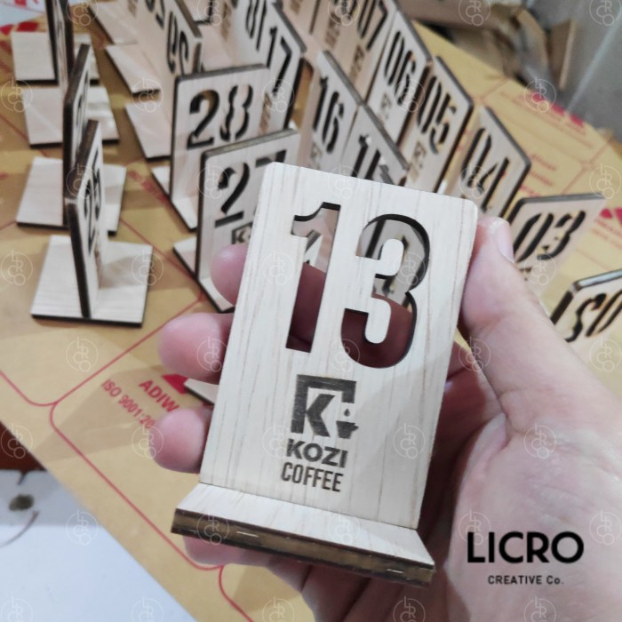 Jual WOODEN TABLE NUMBER NOMOR MEJA KAYU MINI KECIL MINIMALIS CUSTOM ...