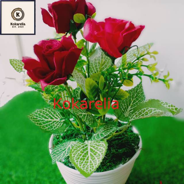 Jual Bunga Artificial/bunga plastik/bunga mawar | Shopee Indonesia