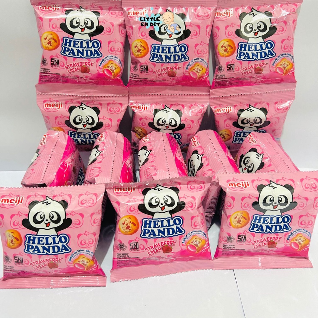 Jual Poohstation SNCK20 Hello Panda/ Biskuit Meiji Coklat Strawberry ...