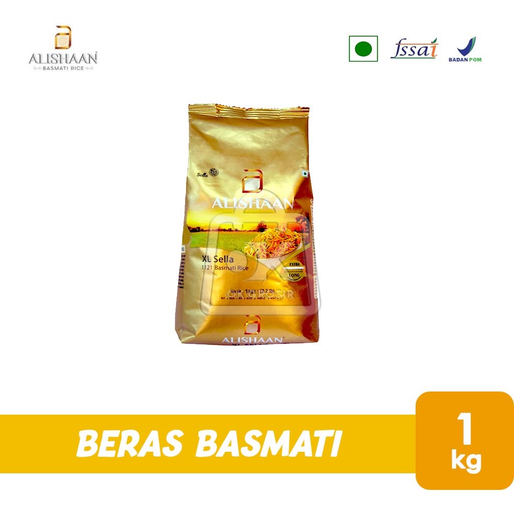 Jual Beras Basmati Alishaan / Basmati Rice (Kemasan asli 1kg) | Shopee ...