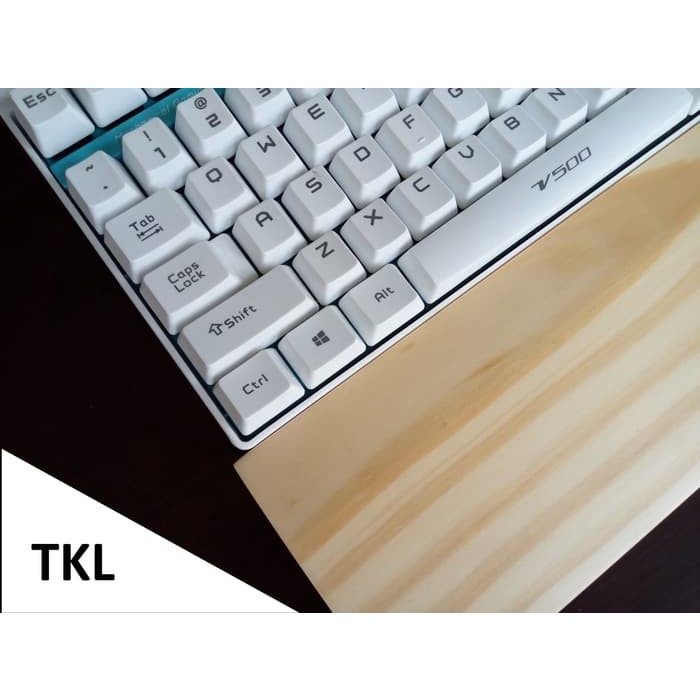 Jual Wood Wrist Rest For TKL Size Mechanical Keyboard - Natural ...