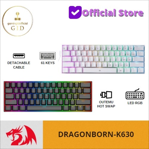 Jual Redragon K630 / K630W Dragonborn Mechanical Gaming Keyboard ...