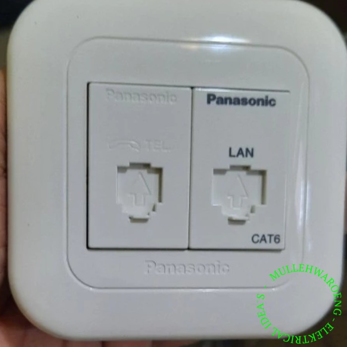 Jual OUTLET TELEPON MERK PANASONIC STOP KONTAK OUTBOW DATA CAT6 CAT 6 ...