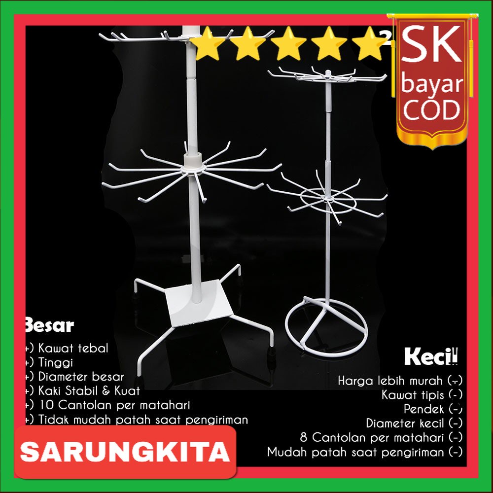 Jual Rak Display Matahari Putar 3 Susun Gantungan Perhiasan & Aksesoris ...