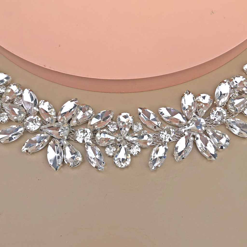 Jual Payet Rangkai Kristal Mewah Rhinestone Chain Belt Claudette ...