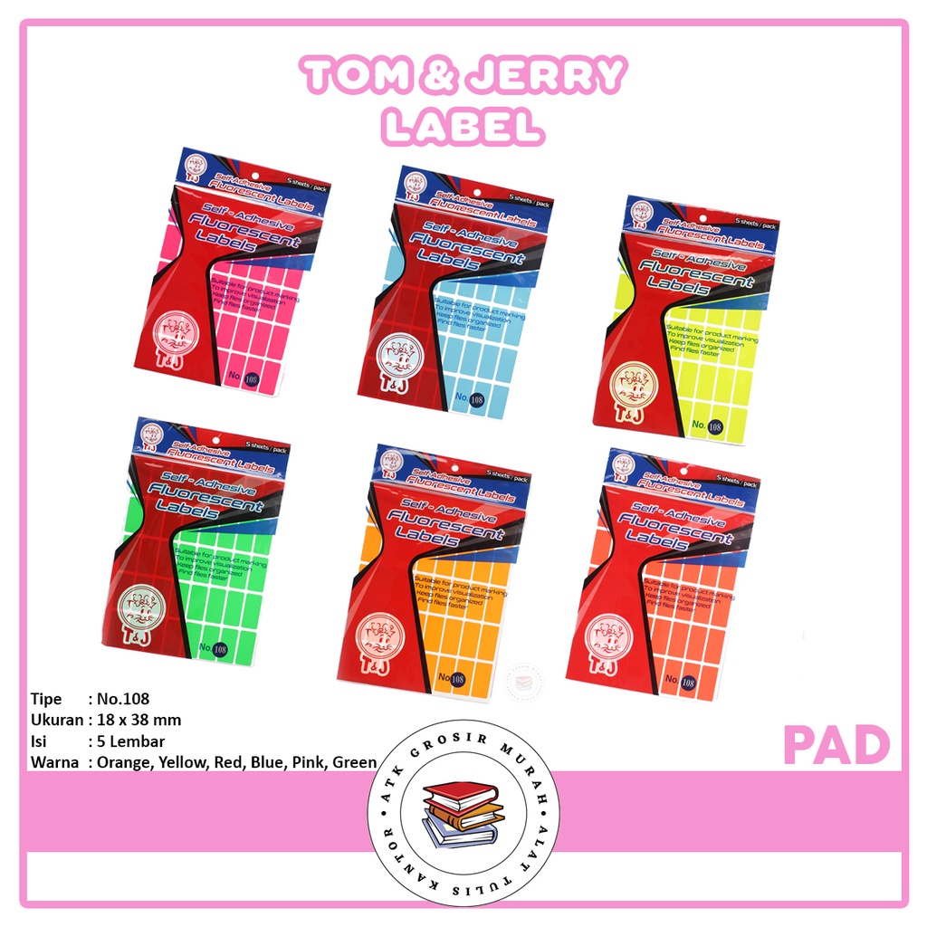 Jual TOM & JERRY - Color Label 108 Series - Pad | Shopee Indonesia