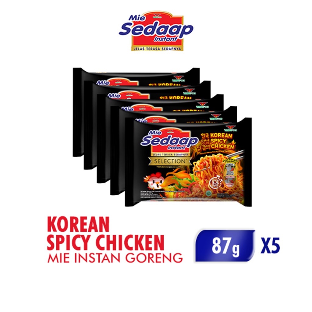 Jual Mie Sedaap Korean Spicy Chicken 87 gr x 5 | Shopee Indonesia