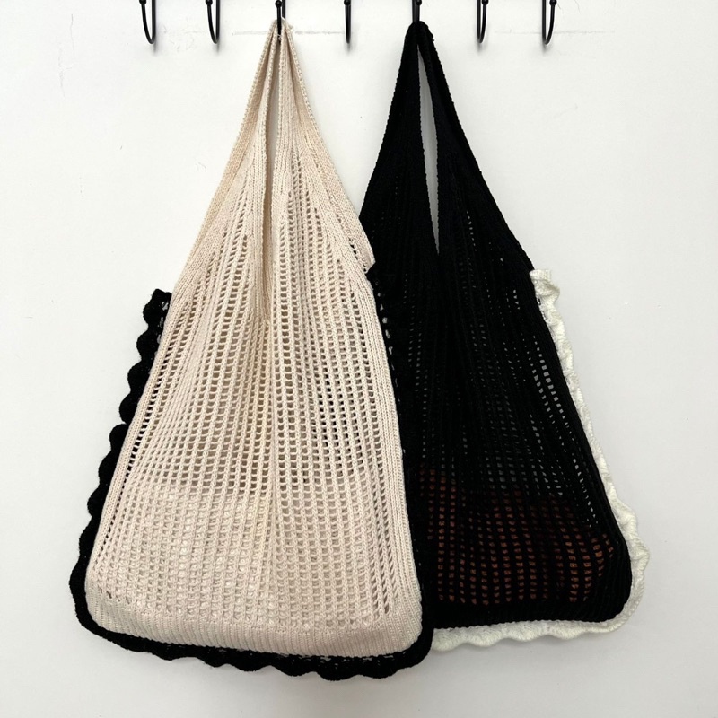 Jual Town Shell - Knitted Korean Tote Bag / Tas Bahu Korea Rajut / Tas ...
