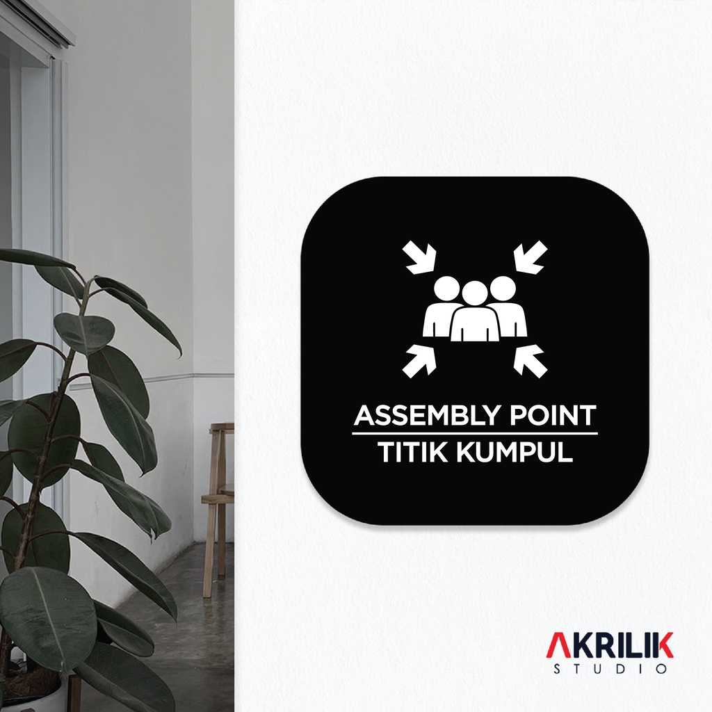 Jual Sign Board Akrilik Titik Kumpul Papan Acrylic Signage Tempel ...