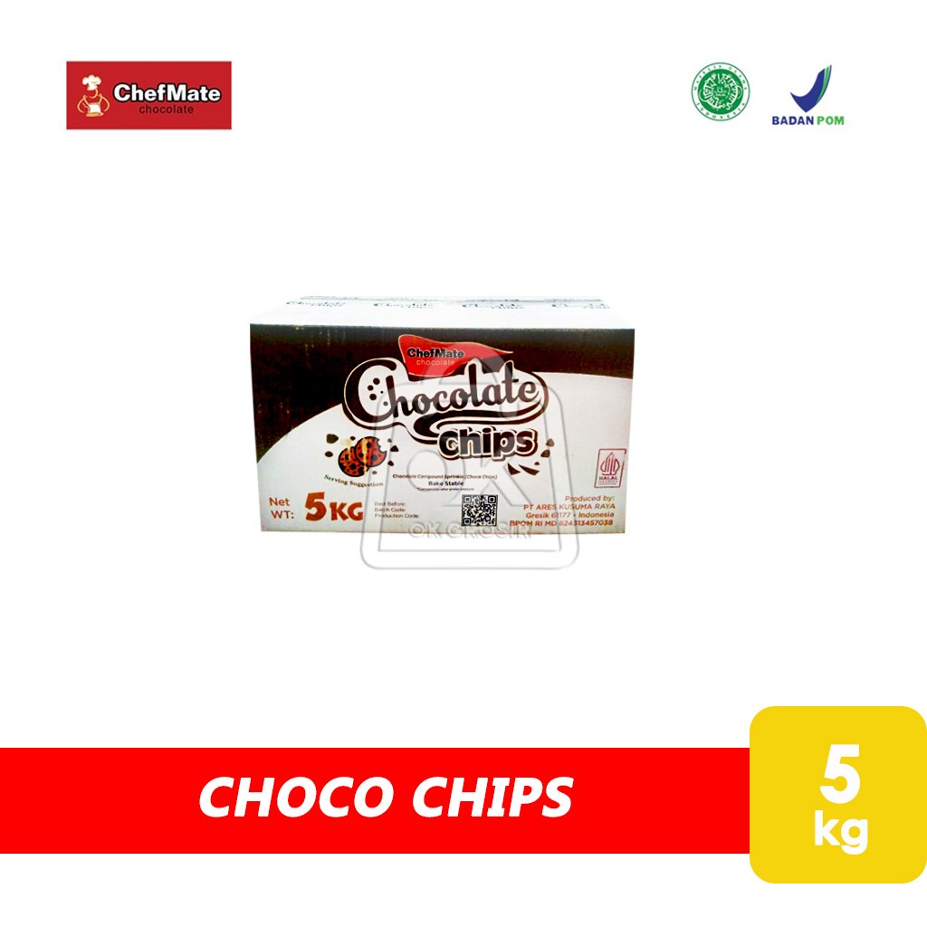 Jual Chocochip Chefmate Chocolate Chips Coklat (Dus 5kg) | Shopee Indonesia