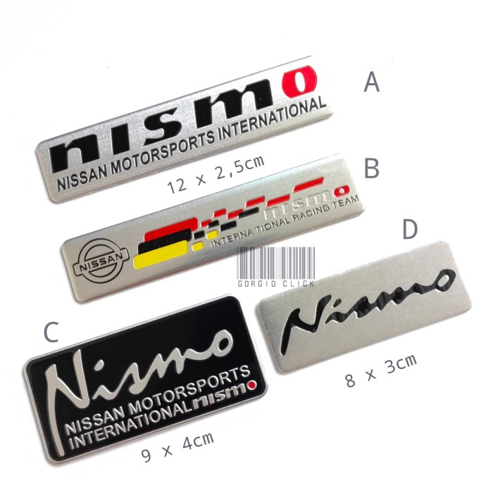 Jual Emblem Sticker Aluminium Nismo Nissan Racing Motorsport | Shopee ...