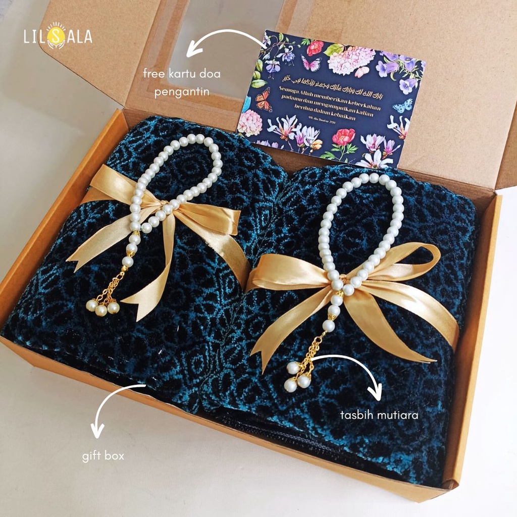 Jual [BFLORAL2] GIFT BOX PREMIUM SAJADAH COUPLE SAUDI TEBAL KADO ...