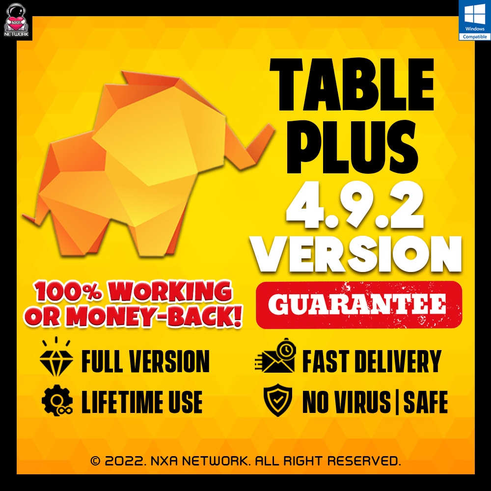 Jual TablePlus 4.9.2 | Guide Provided | Lifetime Full Version | 100% Working | No Virus ...