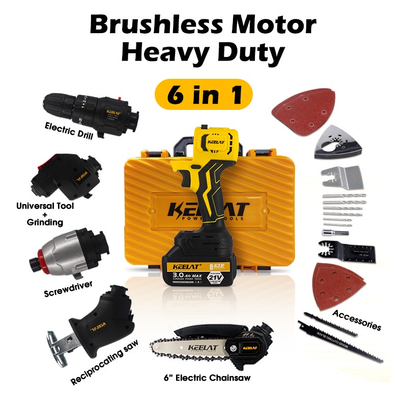Jual KEELAT 12 in Brushless Multifunctional tool Set Electric ...