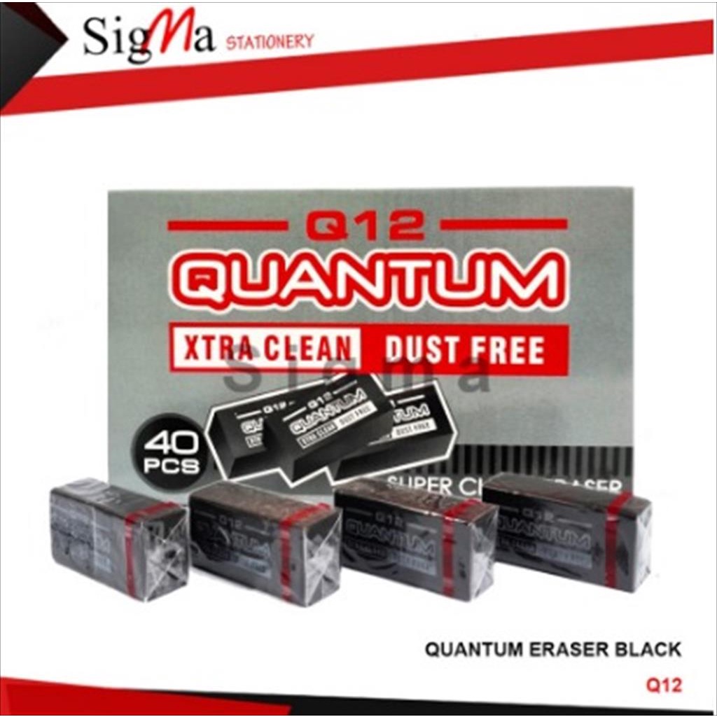 Jual Penghapus Pensil Kecil STANDARD QUANTUM - Q12 (hitam) / Q-10 ...